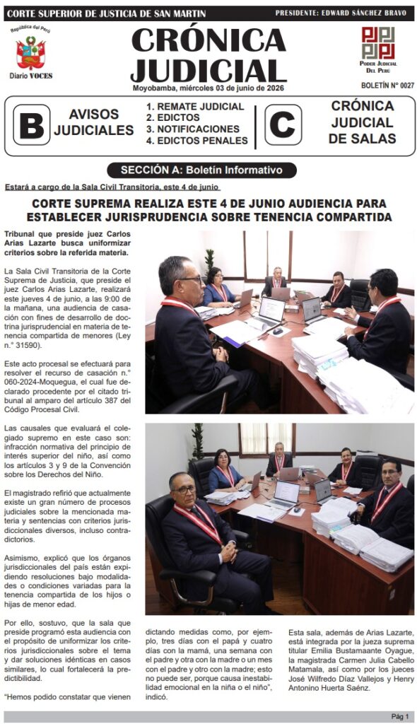 Crónica Judicial, miércoles 03 de junio 2026 - Diario Voces
